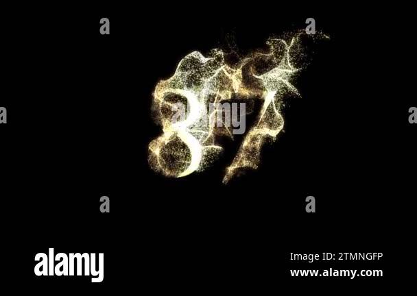 Golden number 87 from particles, numbering, eighty seven, golden ...