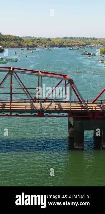 Anda Steel Bridge connecting the island of Luzon and the island of the ...