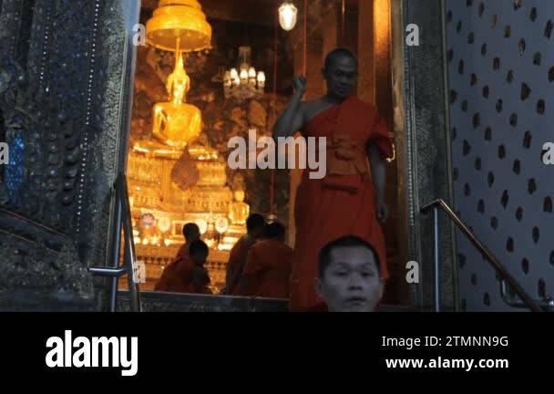 Buddhist monks leaving temple Stock Videos & Footage - HD and 4K Video ...