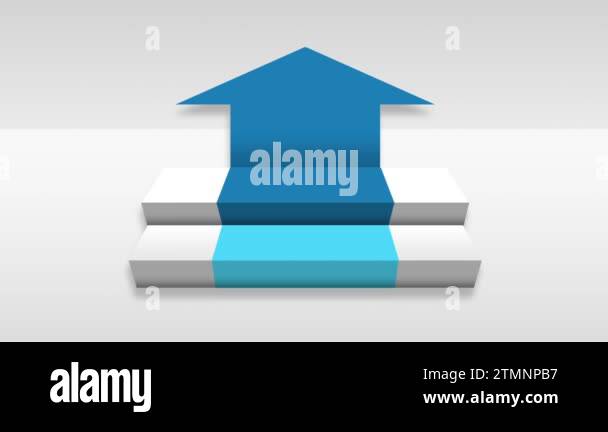 Two 3D stair step. arrow square intro title box diagram chart, powerpoint presentation template ...