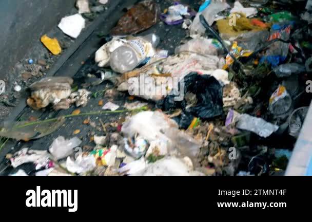 piles of plastic packaging bottles for recycling waste to be reused as ...
