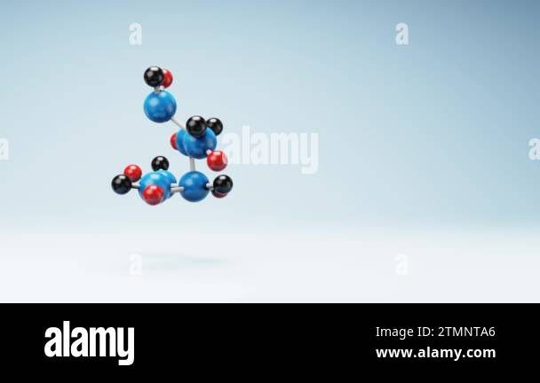 Molecule Shape Structure Spinning on a Studio Blue Background, Seamless ...