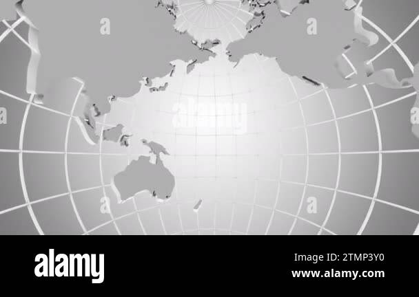 World Map Turns Into a Globe. A look inside Stock Video Footage - Alamy