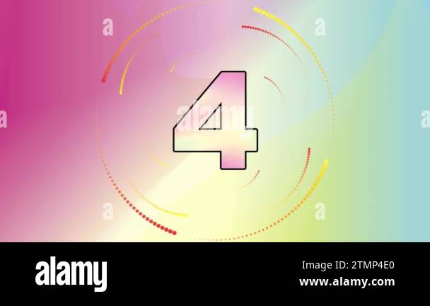 The 5 seconds countdown timer animation with a hologram theme Stock ...