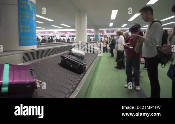 Haneda International Airport Tokyo. Luggage Belt, Baggage carousel Stock Video Footage - Alamy