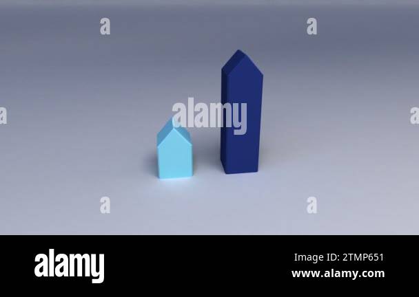 Increase two 3D arrow bar. chart for presentation template.version 1 ...
