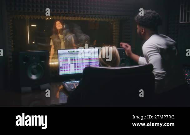 Experienced audio engineer and African American producer work with ...