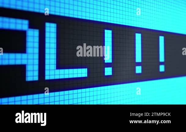 Looped animated background with running lines - ticker with text "goal !!!" and rolling a soccer ...