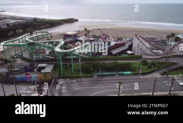 The Giant Dipper is a historic wooden roller coaster located at the ...