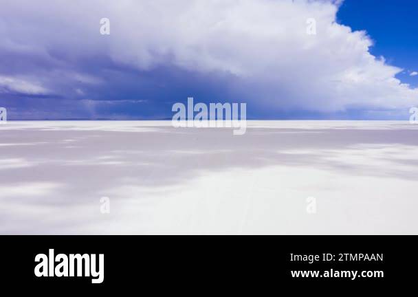 Uyuni Salt Flats. Salar De Uyuni. Aerial Hyper Lapse, Time Lapse ...