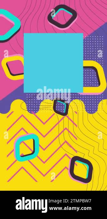 Simple geometric vertical background video. Abstract shape design theme ...