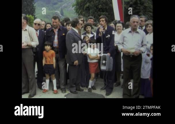 Bellinzona, Italy may 1975: Capture the vibrant atmosphere of a ...