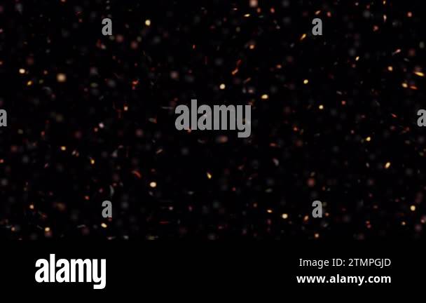 Fire and ash dust particle floating overlay looping on alpha background ...