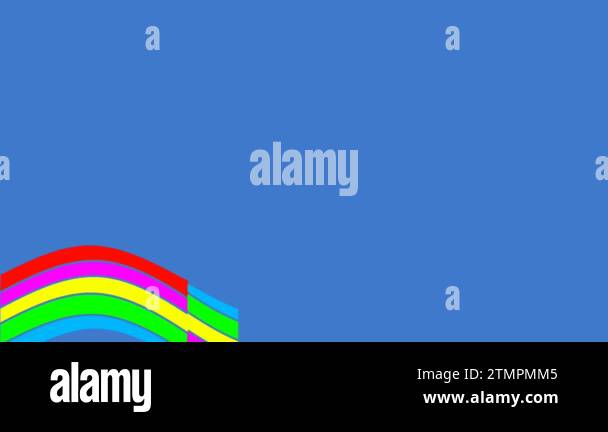 Animated frame with beautiful motion rainbow and clouds decoration ...