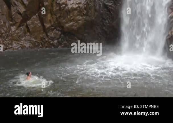 Man swimming in waterfall Stock Videos & Footage - HD and 4K Video ...