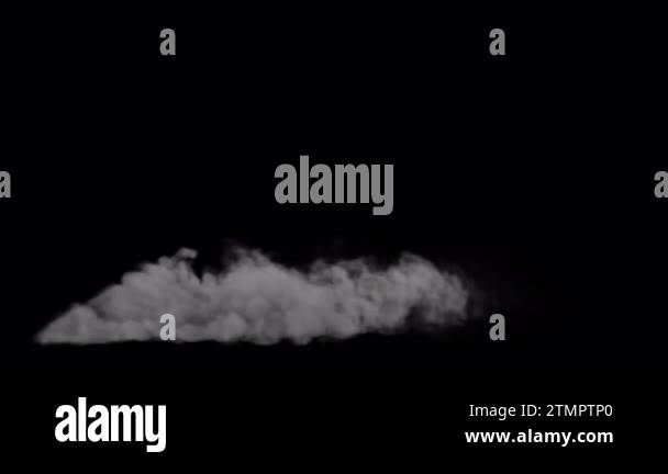 White ground smoke blowing on alpha background in 4K Stock Video ...