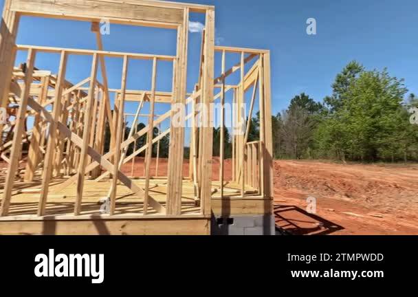 Stick house is traditional form of architecture using timber beams and ...