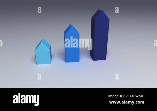 Increase three 3D arrow bar. chart for presentation template.version 1 ...