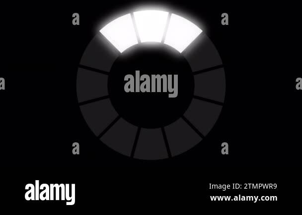 Loading Circle Video with Glow. Loading Animation on Transparent ...