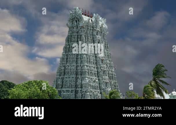 Suchindram temple dedicated to the gods Shiva, Vishnu and Brahma ...