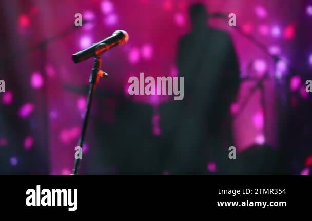 Microphone on TV Studio Concert Stage footage for different events ...