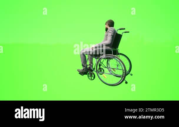 handsome dead man On a wheelchair in the hospital thinking, realistic ...