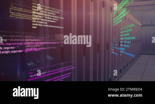 Animation of data processing and round shape in seamless pattern ...