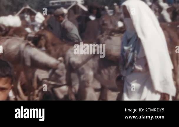 Morocco Islamic Arabic Women with Hijab Walking in High Temperature in ...