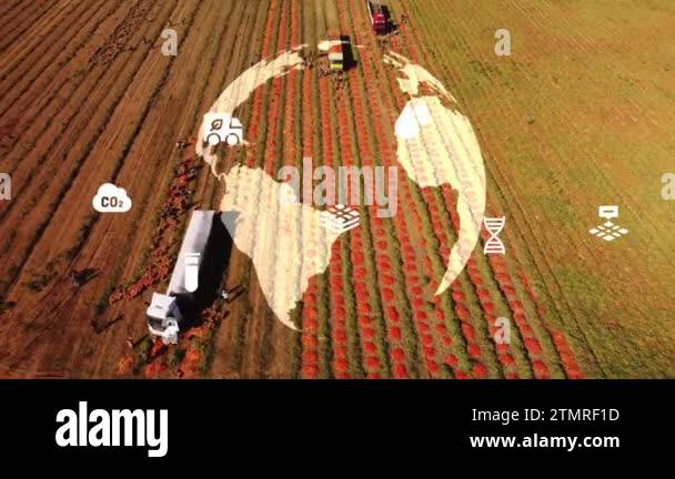 agriculture smart farming technology - industry 4.0.Concept of ...