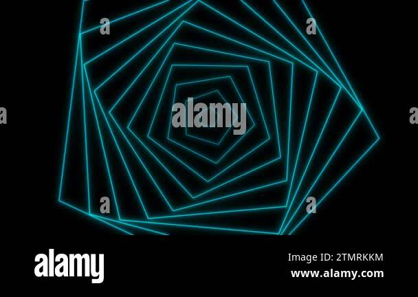 Abstarct lines octagon glow background lights 4K Stock Video Footage ...