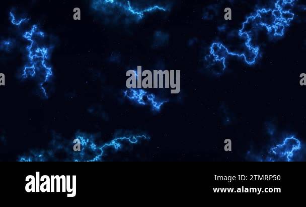 Abstract lightning on the background of the starry sky, light camera ...