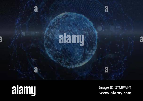 Global communication through a network Digitalization Concept Global ...