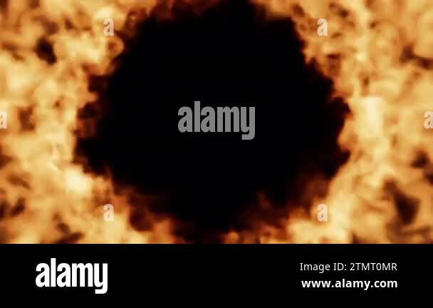Fire frame burning isolated overlay on black background with alpha ...