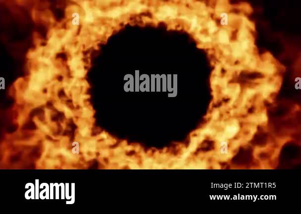 Fire frame burning isolated overlay on black background with alpha ...