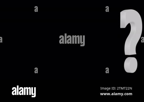 Rotating White Question Mark Transition Isolated loop on alpha background Stock Video Footage ...