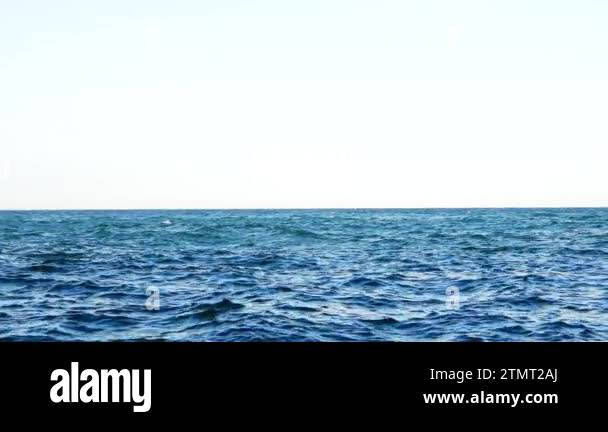 Wavy sea water surface. View of blue background of sea Stock Video ...