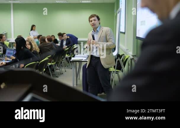 Delivering business lecture Stock Videos & Footage - HD and 4K Video ...