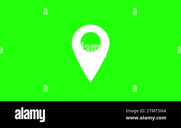 animated location icon red and white map green screen directions Stock Video Footage - Alamy