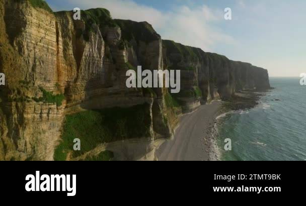 French rock landmark on the shore. One of the most popular and visited ...