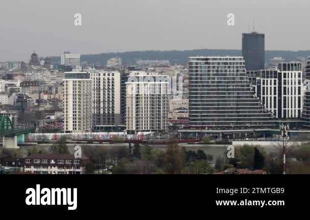 Belgrade Waterfront Downtown River Sava Cityscape Panorama Capital City ...