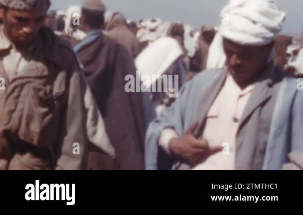 Morocco Islamic Arabic Man Talking and Showing Stomache, Walking in ...