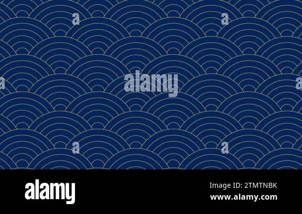 Moving animation of qinghai waves. Japanese wave pattern animation. 4K ...