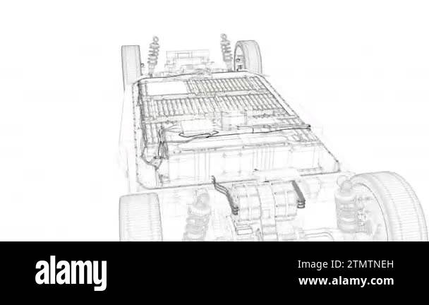 Artist rendering EV battery pack, Electric vehicle Lithium-Ion Stock ...