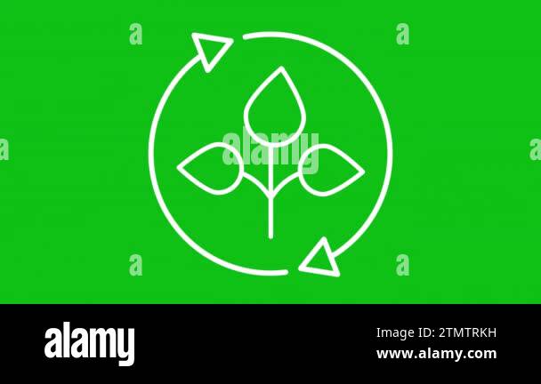 Regenerative agriculture animation. Animated arrow rotates around plant ...