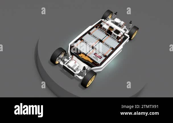 Artist rendering EV battery pack, Electric vehicle Lithium-Ion Stock ...