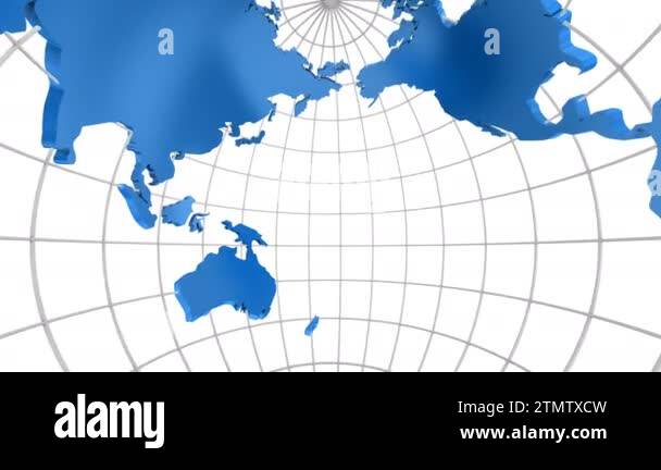World Map Turns Into a Globe. A look inside Stock Video Footage - Alamy