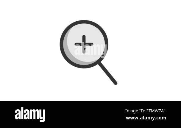 Zoom In Cursor animated icon on white background Stock Video Footage ...