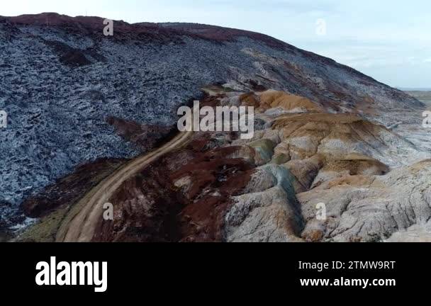 A beautiful salty mountain known as the Salt Dome. A unique place in ...