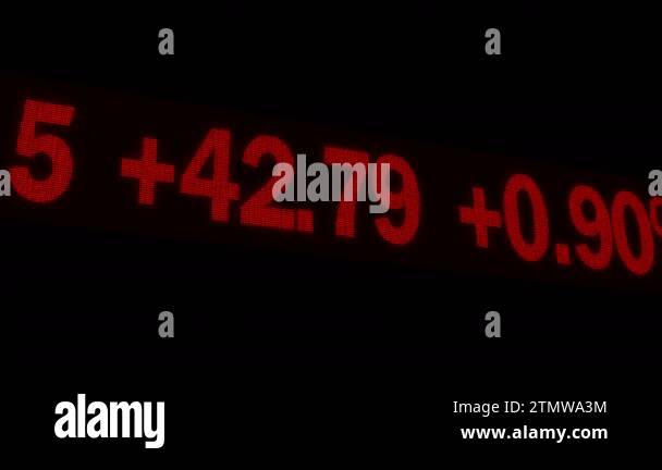Global indices running on ticker, black Monday stock market crash ...