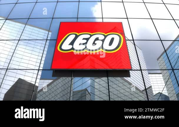 May 2018, Editorial use only, 3D animation, The Lego Group logo on ...